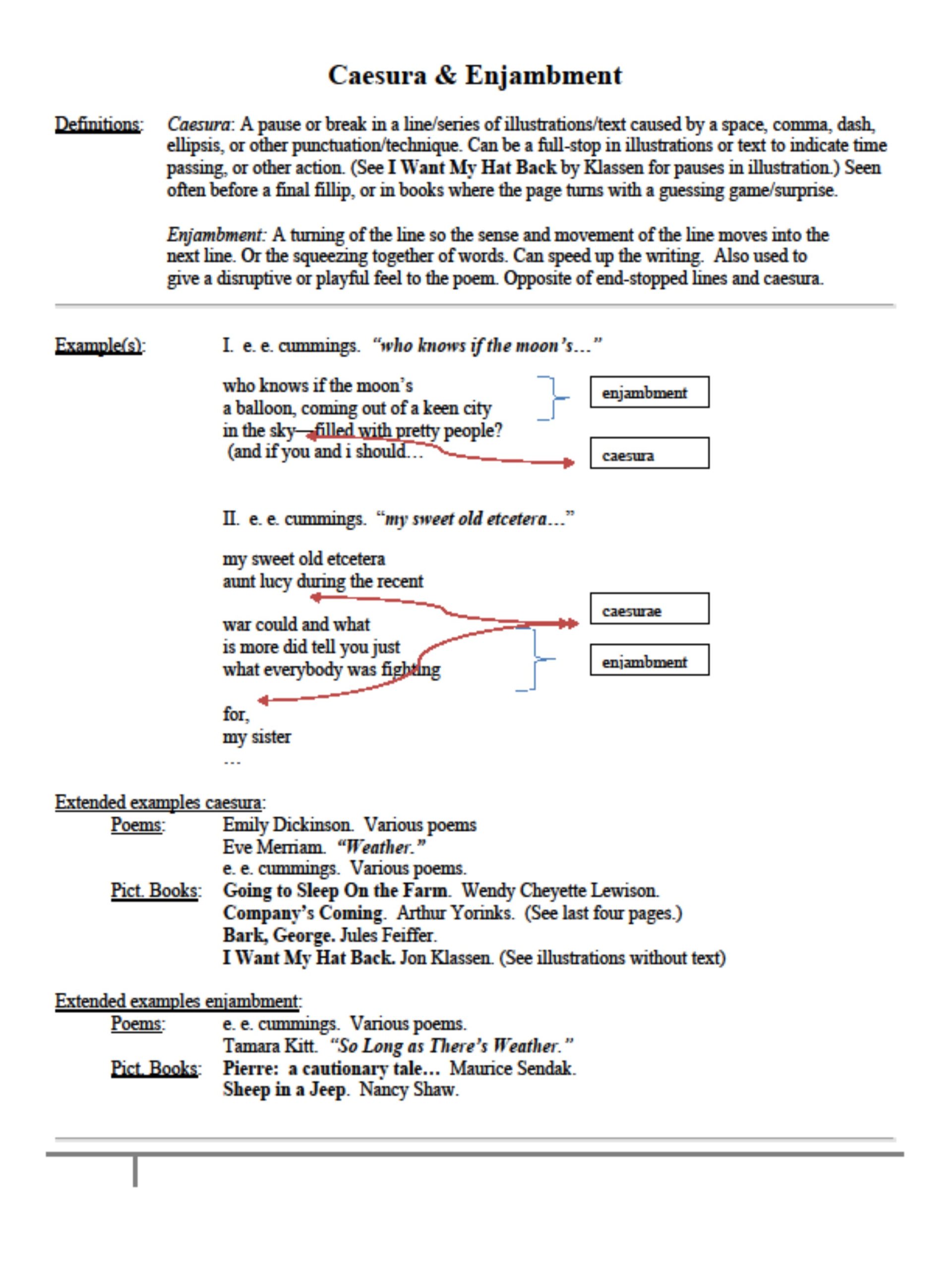 pic-of-caesura-enjambment-handout | Shutta Crum