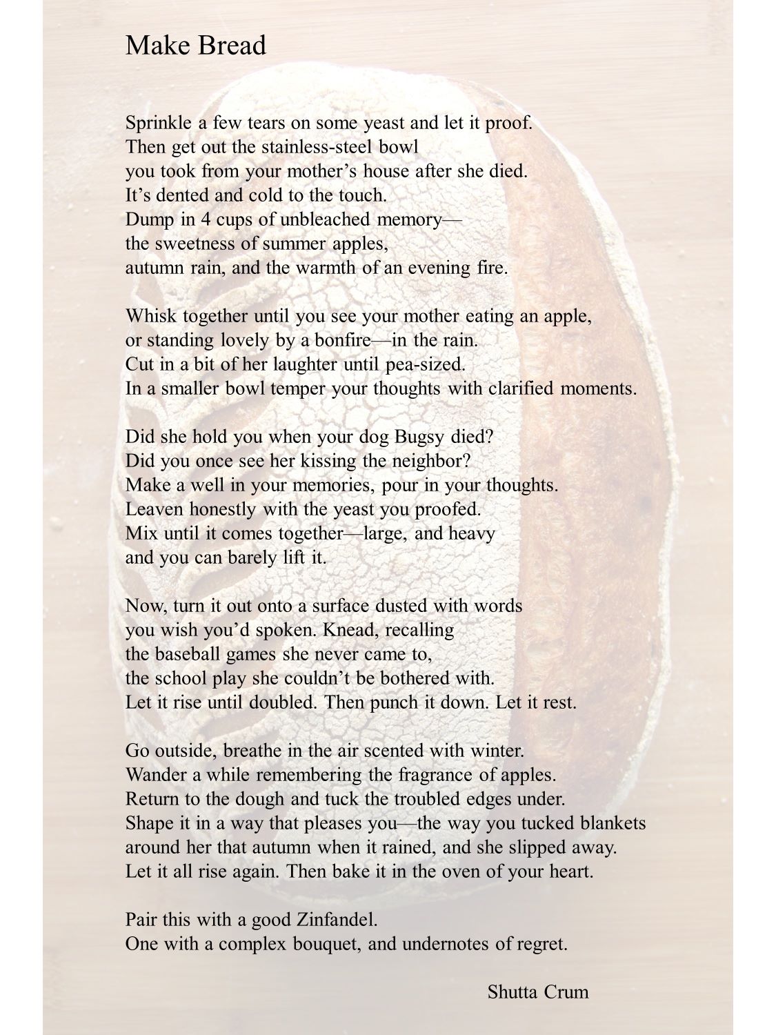 Make Bread Poem by Shutta Crum | Shutta Crum